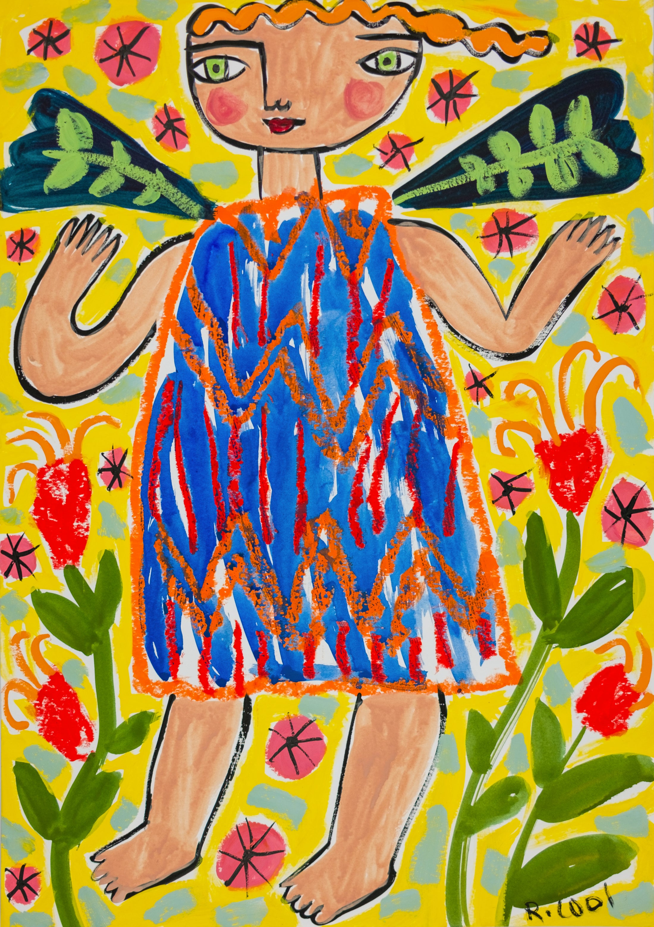 Painting on paper, 42x30cm – Rebecca Cool Art